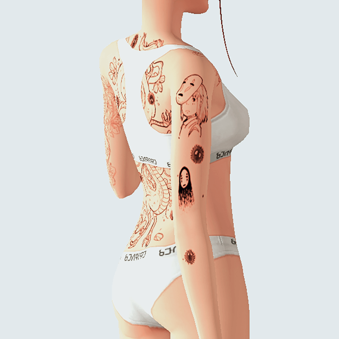 Full Body Tattoo 02 The Sims 4 Create A Sim Curseforge