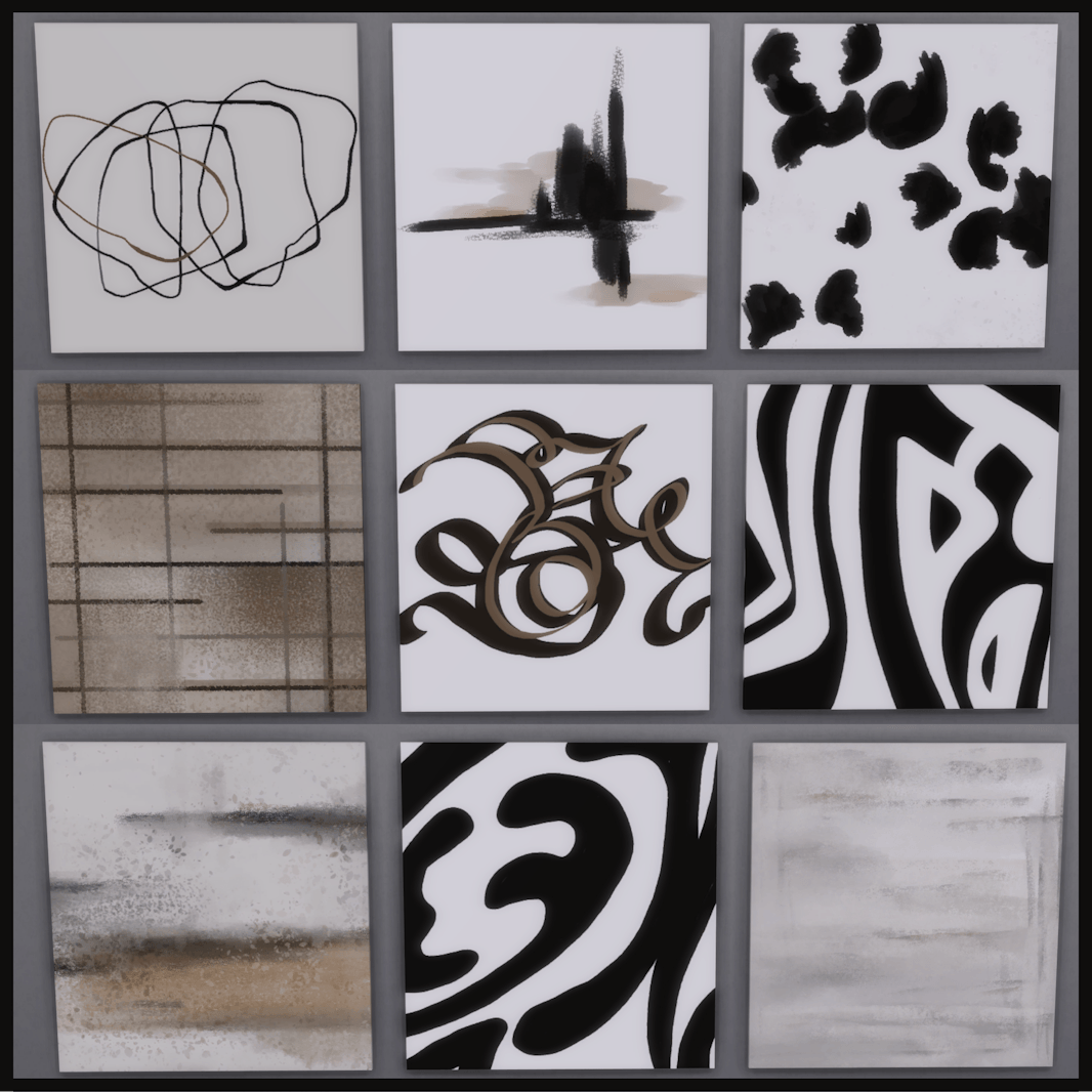 Modern Neutral Wall Art - The Sims 4 Build / Buy - CurseForge