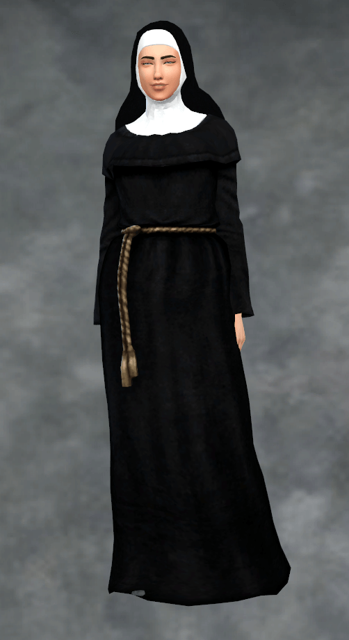 Medieval Nun Habit with Headpiece - Gallery - The Sims 4 Create a Sim ...
