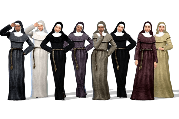 Medieval Nun Habit with Headpiece - Gallery - The Sims 4 Create a Sim ...