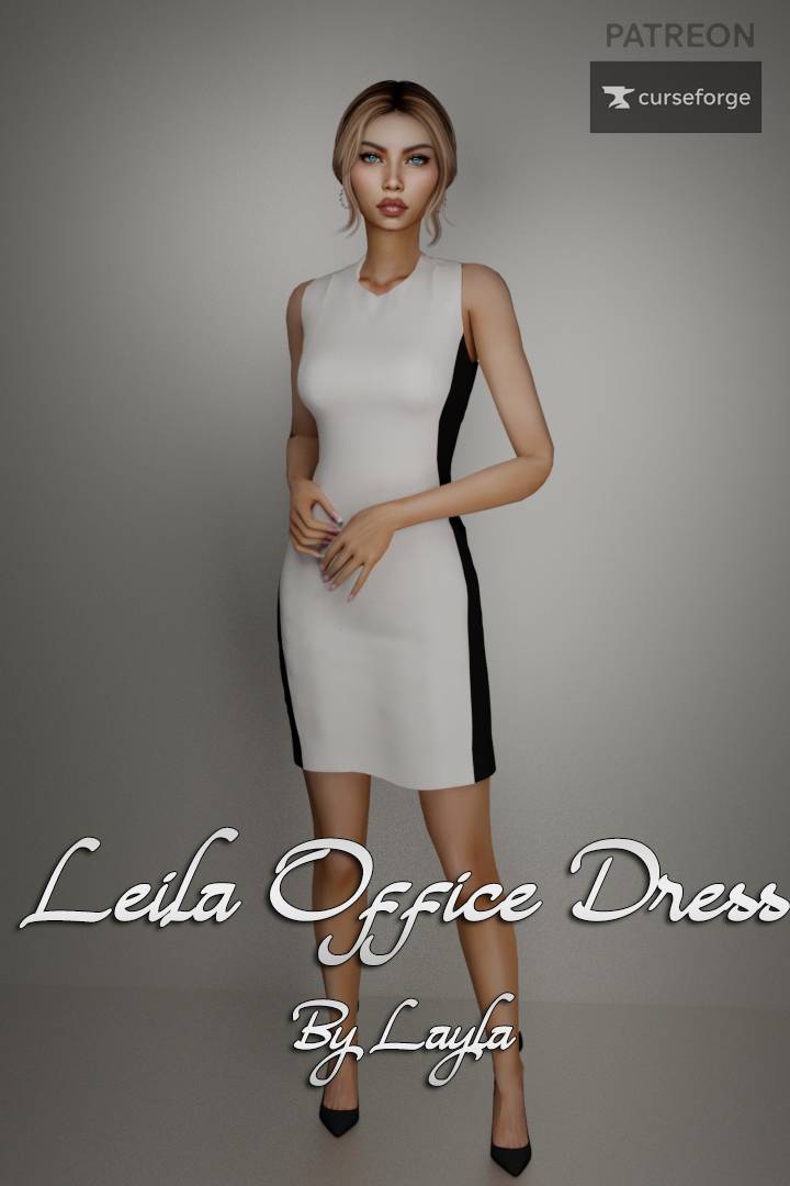 Layla - Leila Office Dress - Gallery - The Sims 4 Create a Sim - CurseForge