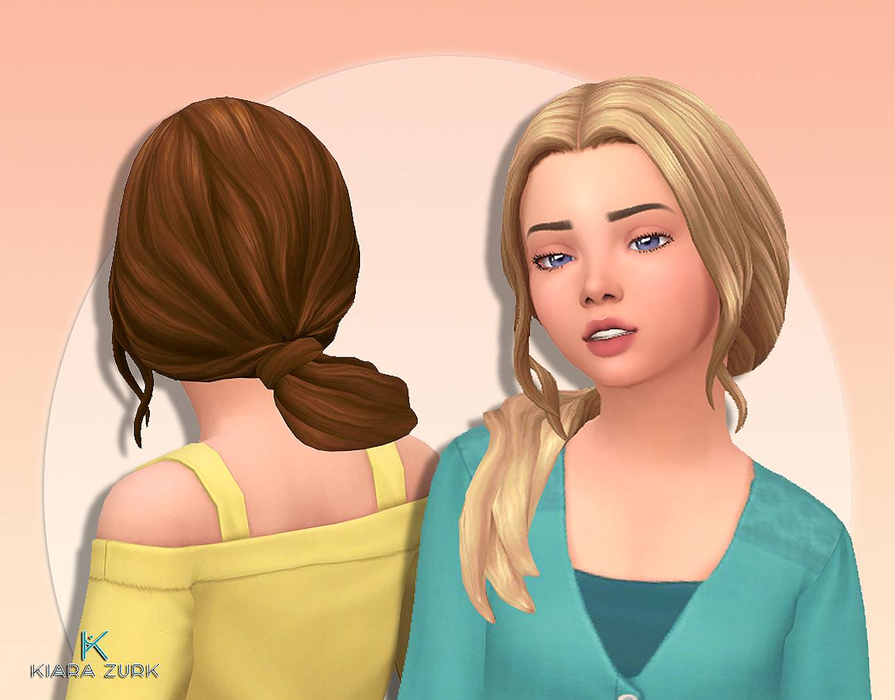 Marlene Ponytail V2 for Girls - Gallery - The Sims 4 Create a Sim ...