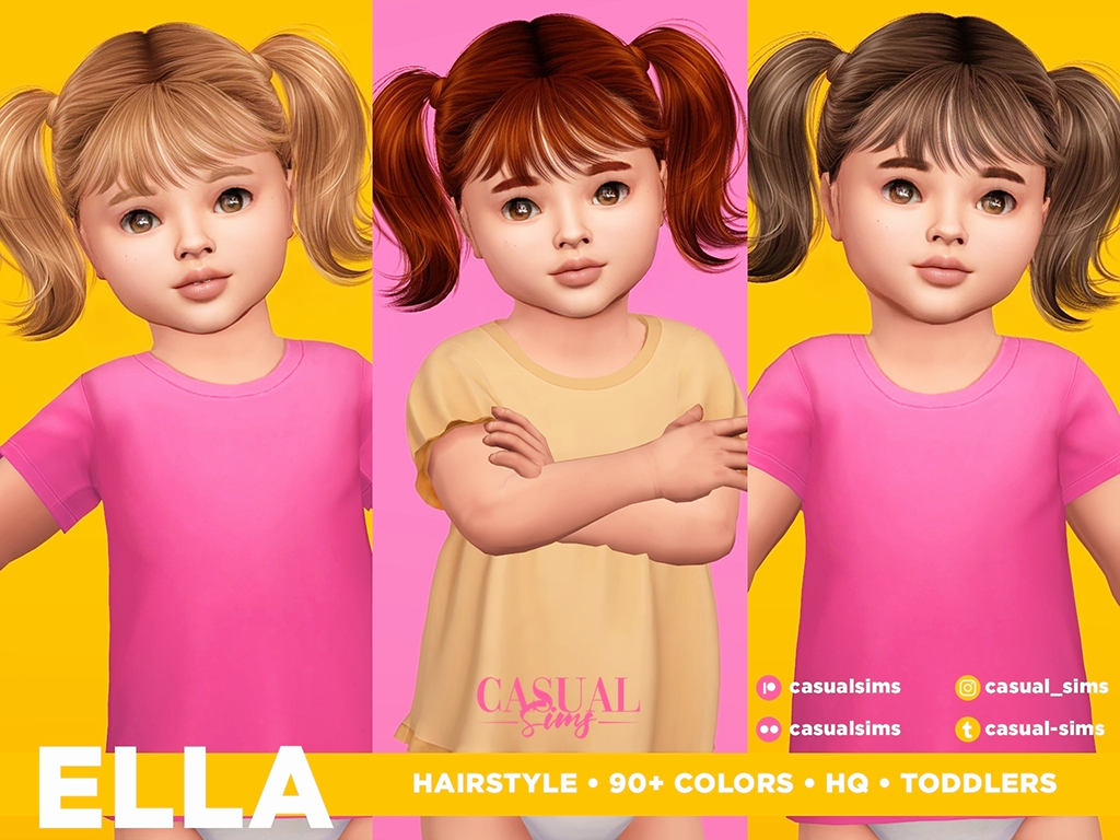 CasualSims - Ella Hairstyle Toddlers - The Sims 4 Create a Sim - CurseForge