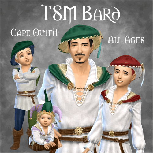 TSM Medieval Bard Cape Outfit - Gallery - The Sims 4 Create a Sim ...