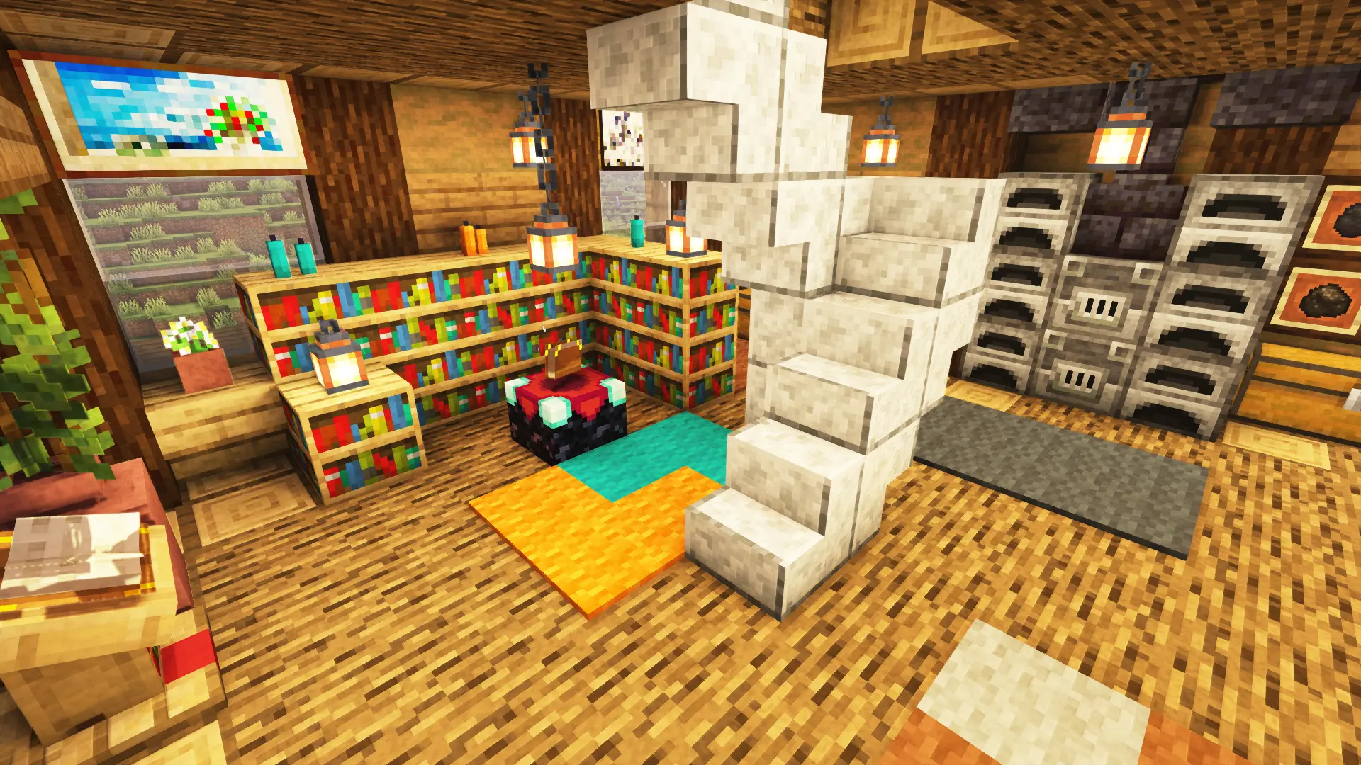 Large Wooden Spruce House With Balcony - Minecraft Worlds - CurseForge