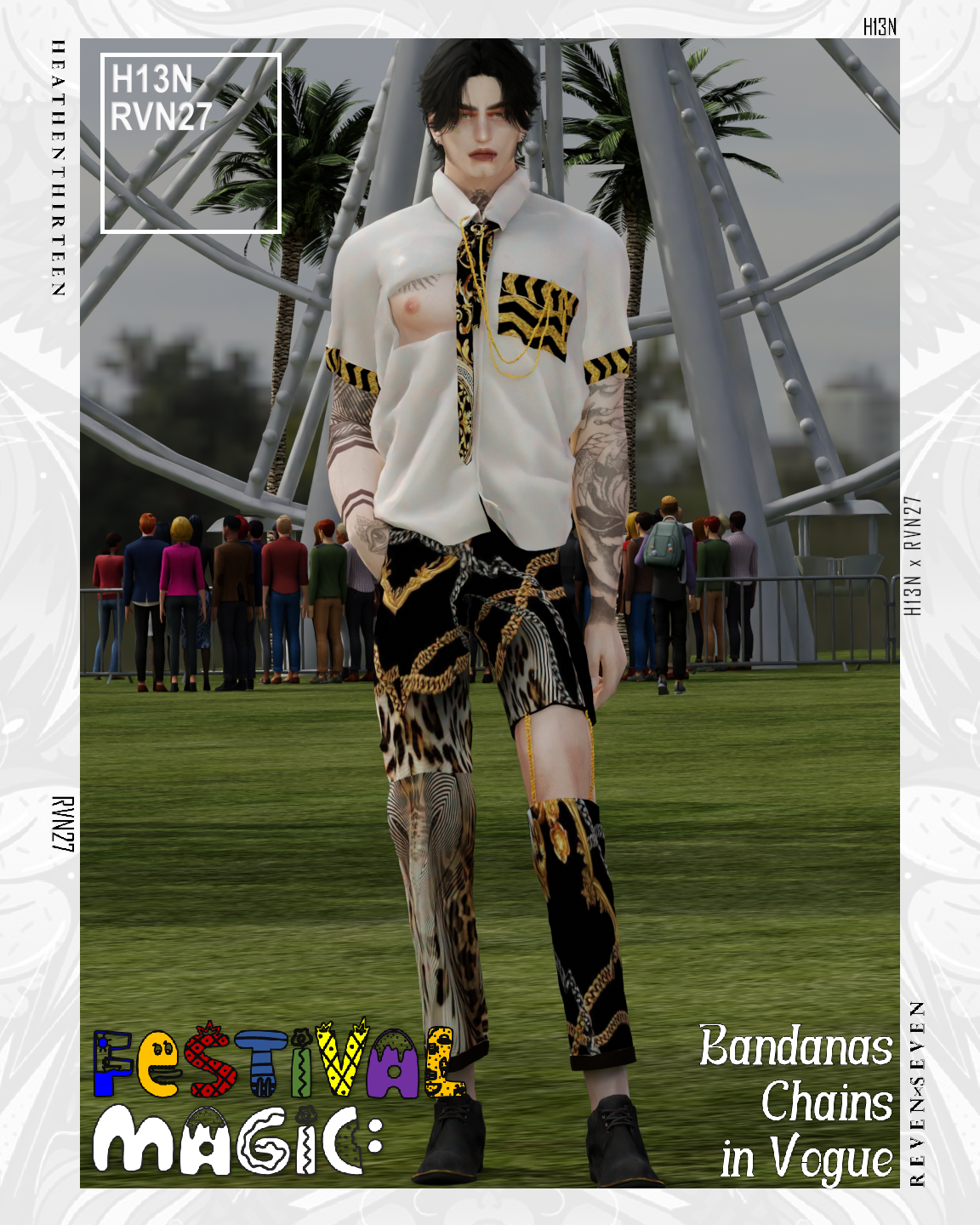 Download Hollow Cut out Chain linked Pleated Pants - The Sims 4 Mods ...