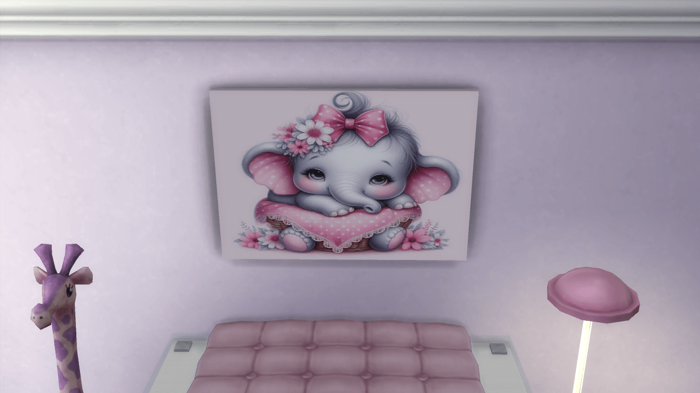 Cute Elephant Baby Wall Art - The Sims 4 Build / Buy - CurseForge