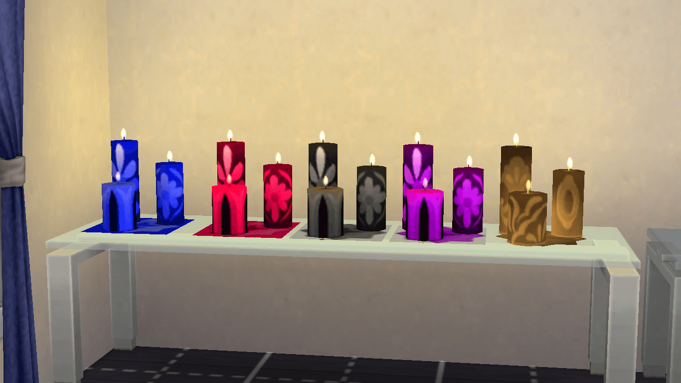 Three candles base game recolors - Gallery - The Sims 4 Build / Buy ...