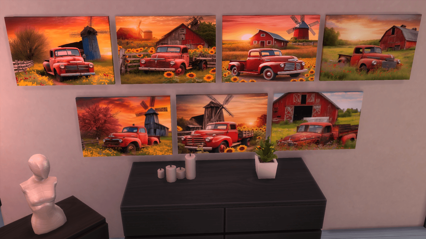 Red Truck Canvas Swatches - The Sims 4 Build / Buy - CurseForge