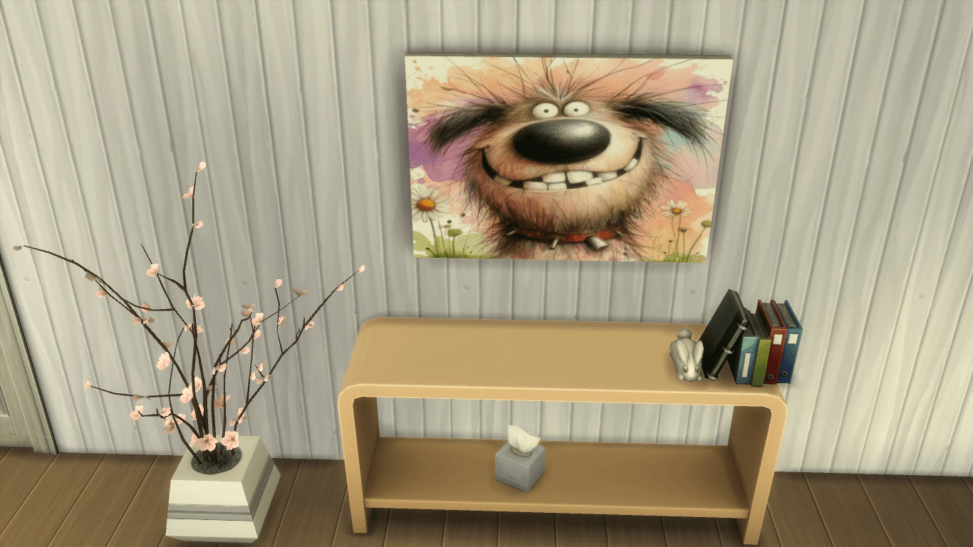Funny Fuzzy Animal Canvas Wal Art - The Sims 4 Build / Buy - CurseForge