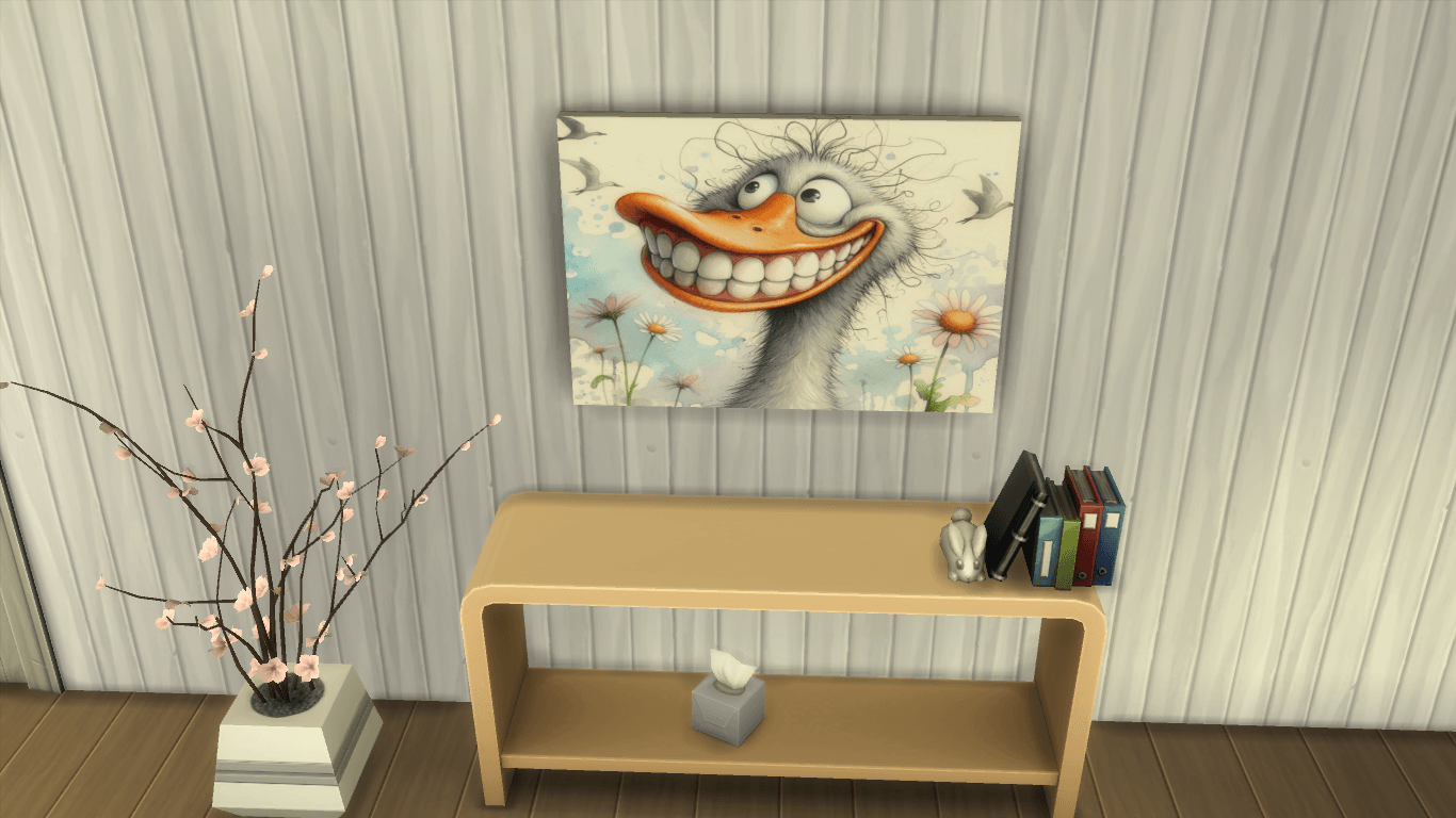 Funny Fuzzy Animal Canvas Wal Art - The Sims 4 Build / Buy - CurseForge