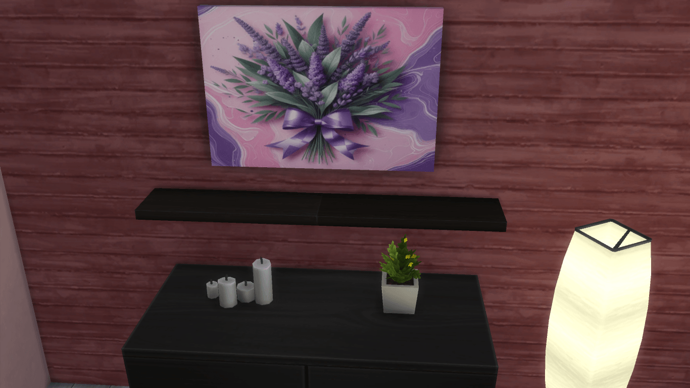 Lavendar Bouquet Canvas Wall Art - The Sims 4 Build / Buy - CurseForge