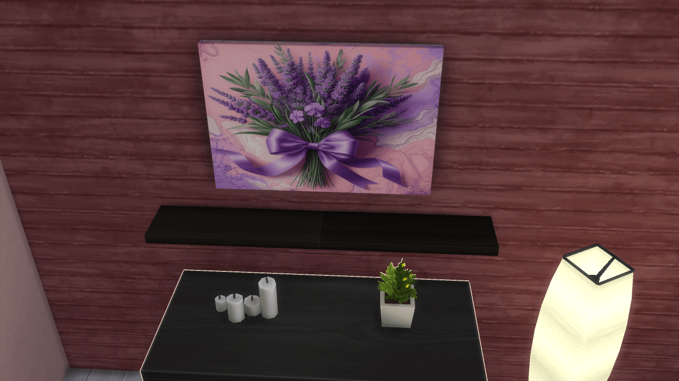 Lavendar Bouquet Canvas Wall Art - The Sims 4 Build / Buy - CurseForge