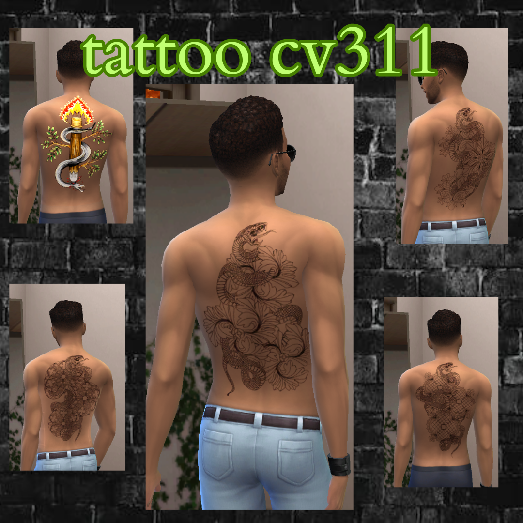 tattoo cv311 snake ( base game compatible ) - Gallery - The Sims 4 ...