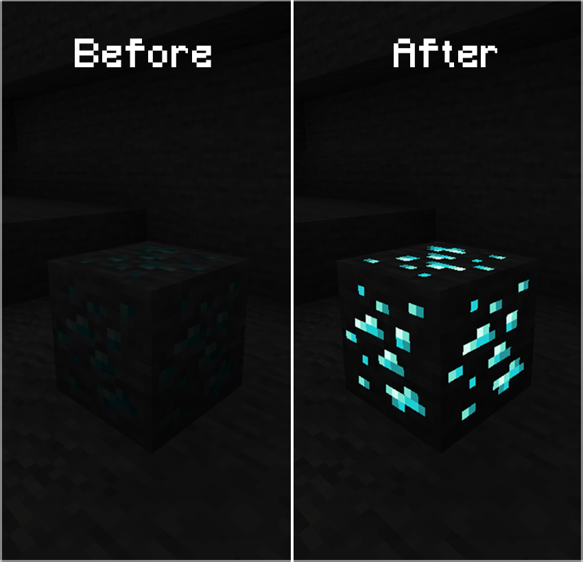 Glow Ores Universal - Gallery - Minecraft Resource Packs - CurseForge