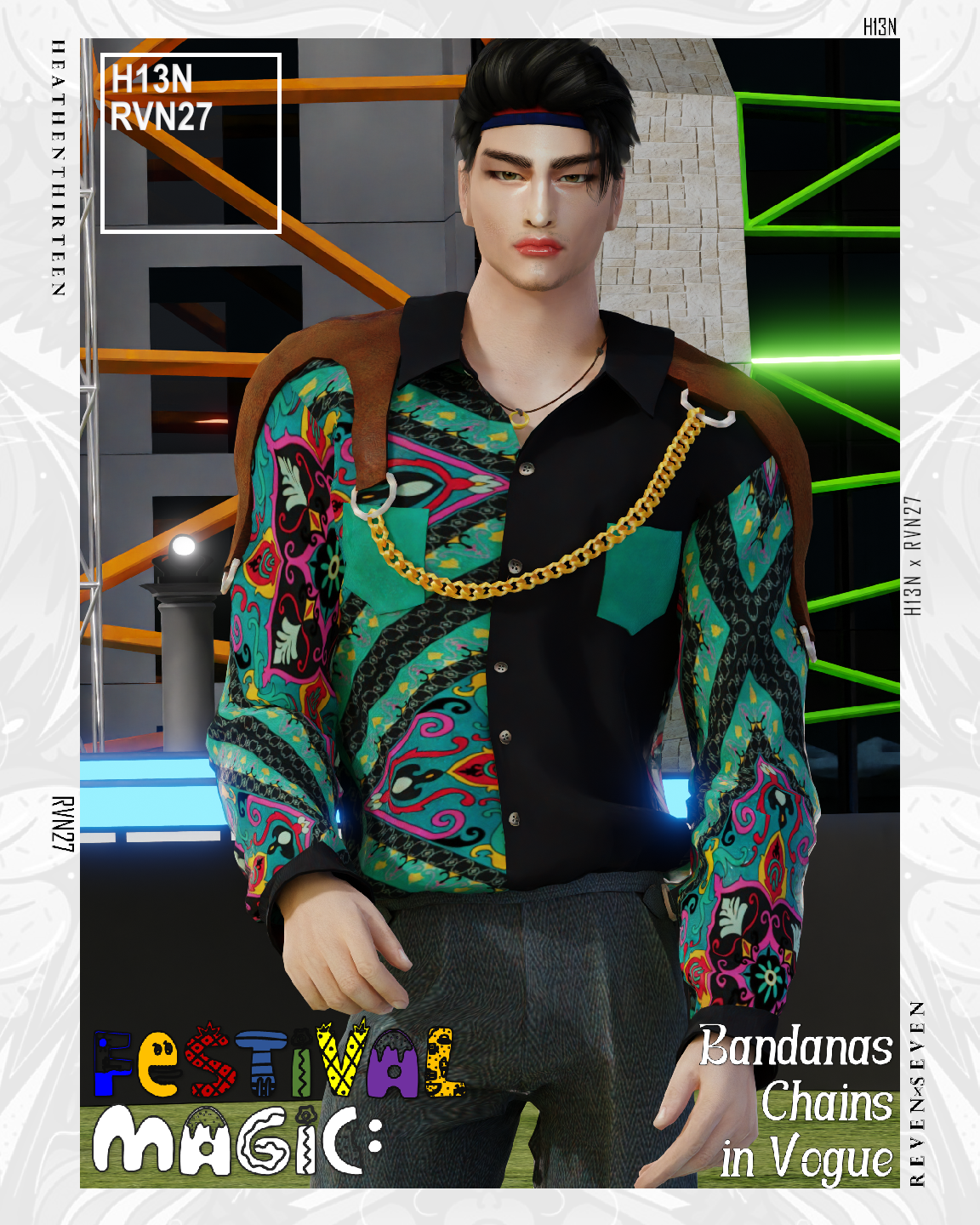 Metal Chain Decor Punk Shirt - The Sims 4 Create a Sim - CurseForge