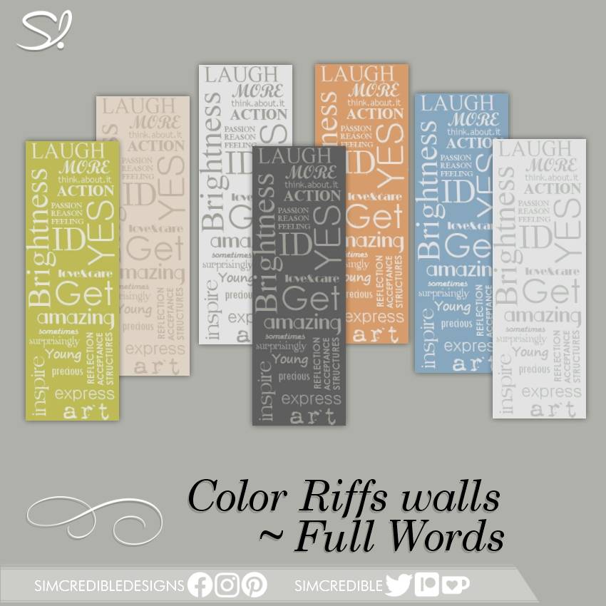 Color Riffs Walls - words 🏩 - Gallery - The Sims 4 Build / Buy - CurseForge