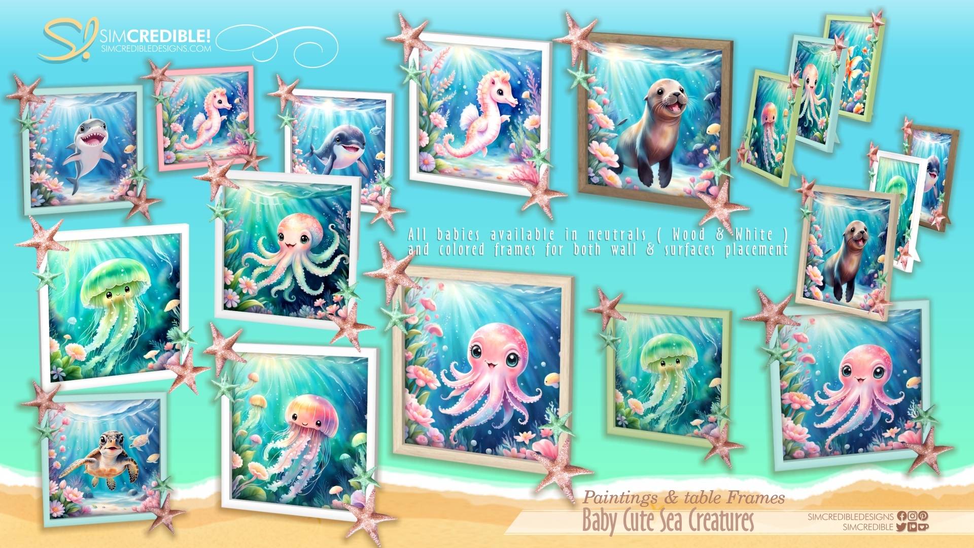 Baby Sea Creatures 🐬🐋🐟 - Paintings collection - Gallery - The Sims 4 ...