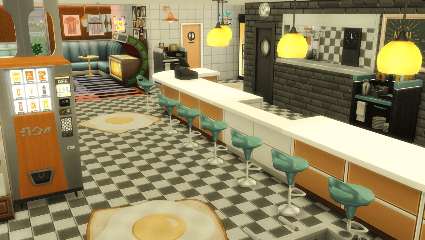 Retro American Diner - (Restaurant) - Gallery - The Sims 4 Rooms / Lots ...