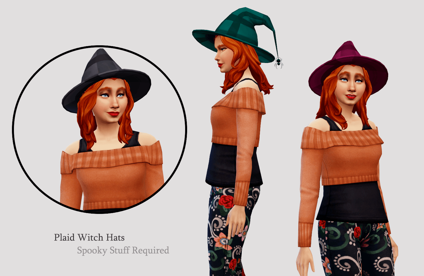 Plaid Witch Hats [Spooky Stuff] - Gallery - The Sims 4 Create a Sim ...