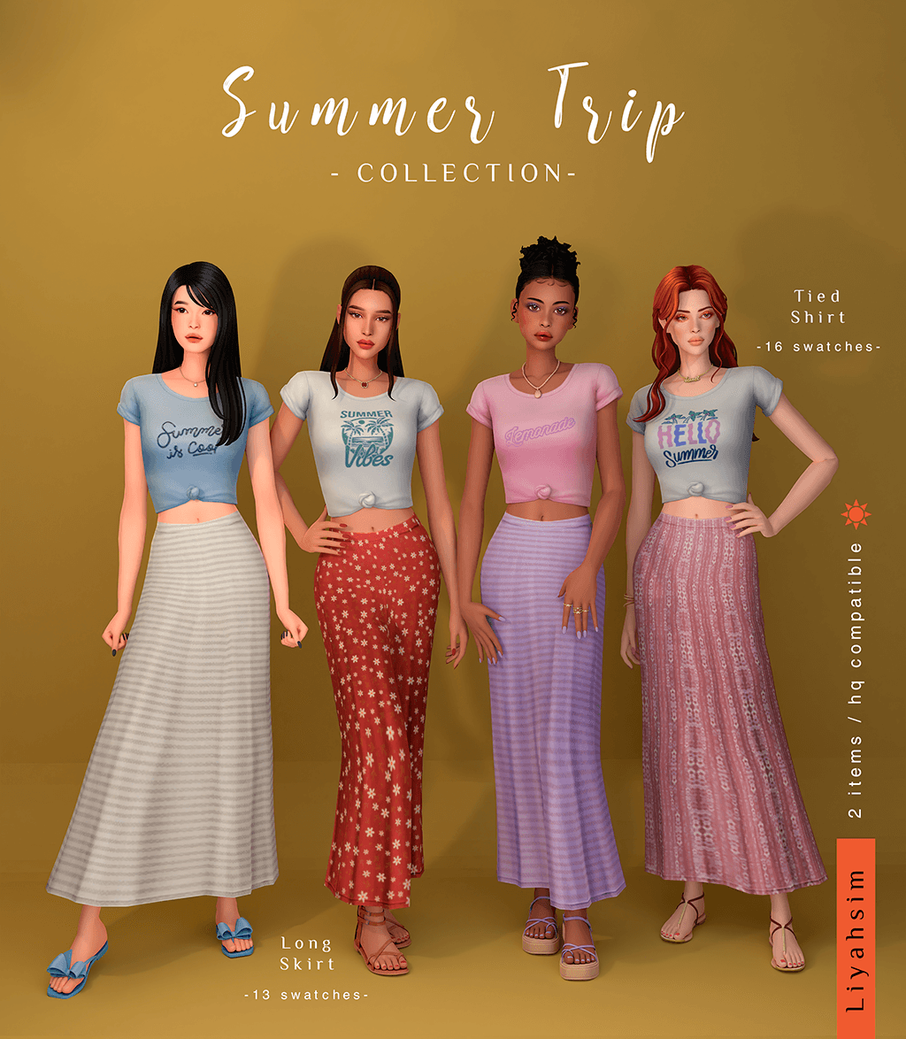 [Summer Trip Collection] - Tied Shirt - Gallery - The Sims 4 Create a ...