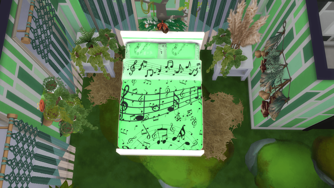 Teen double bed with some jazz Version 1 - The Sims 4 Build / Buy ...