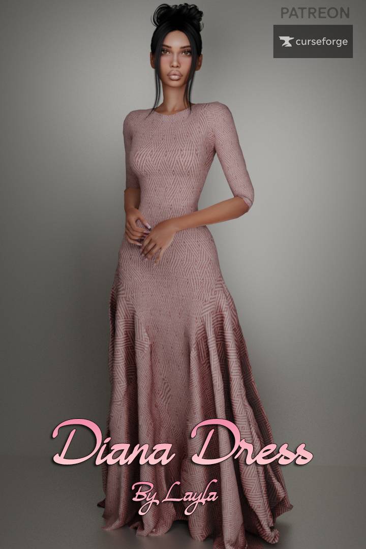 Layla - Diana Dress - Gallery - The Sims 4 Create a Sim - CurseForge