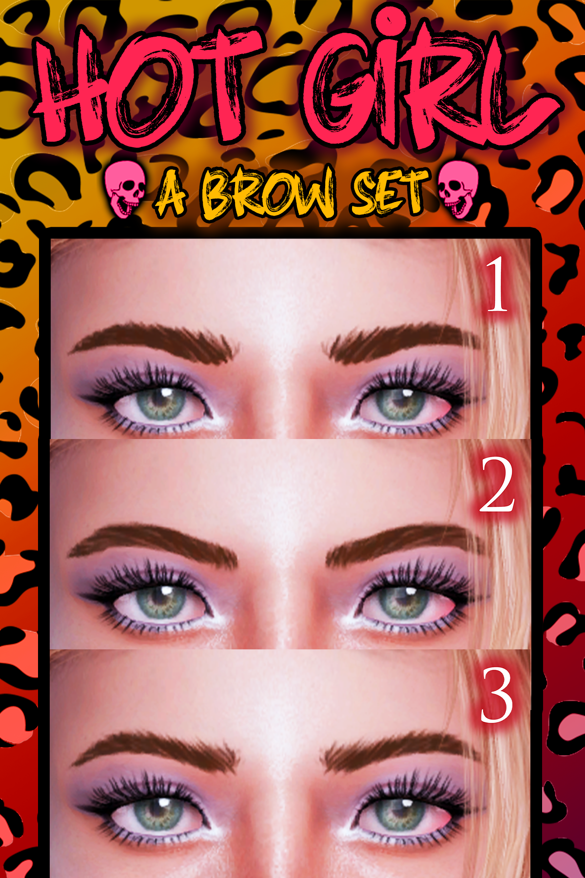 Hot Girl - a brow set - Gallery - The Sims 4 Create a Sim - CurseForge