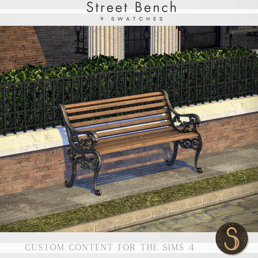 Sims4Luxury - British 2024 - Street bench - Gallery - The Sims 4 Build ...
