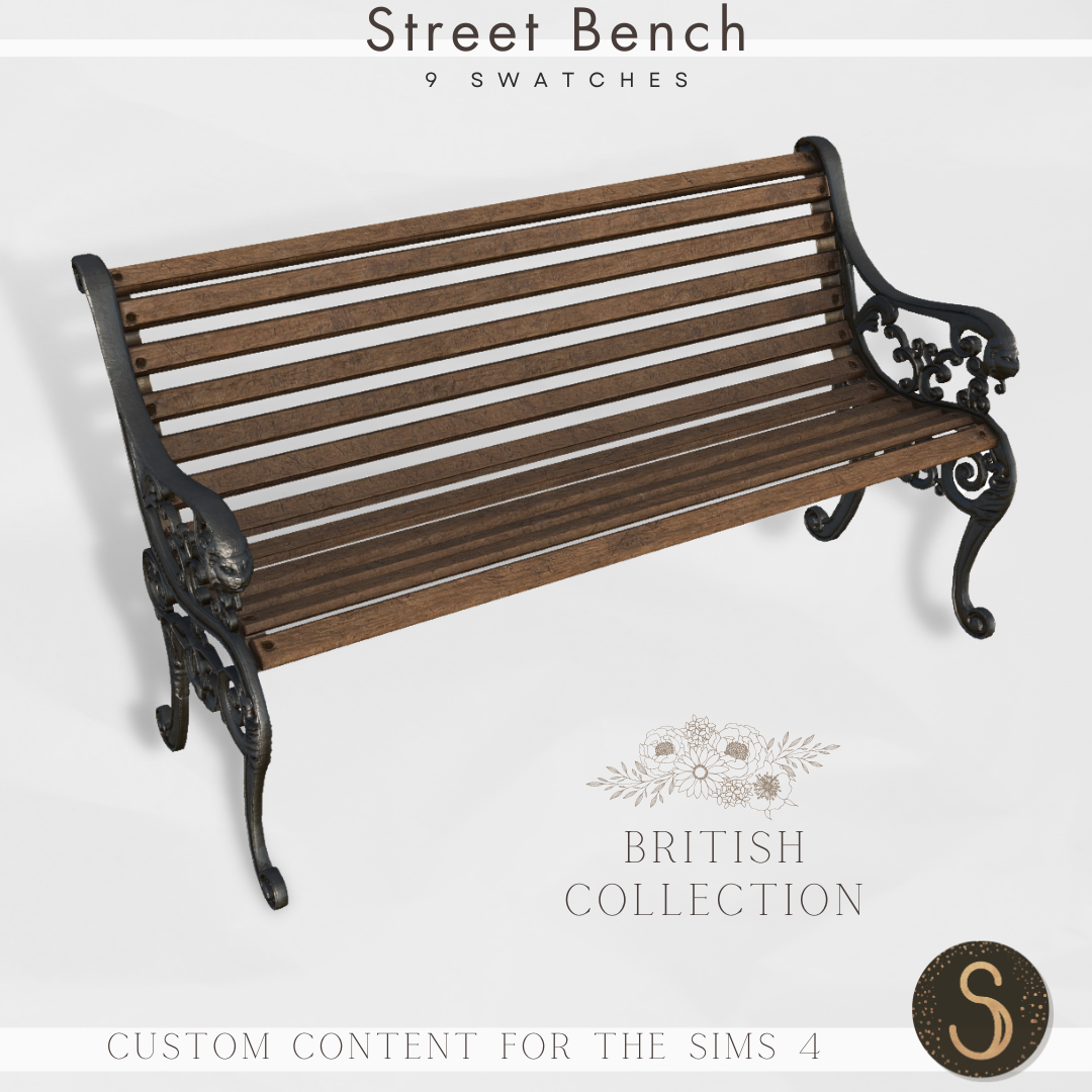 Sims4Luxury - British 2024 - Street bench - Gallery - The Sims 4 Build ...