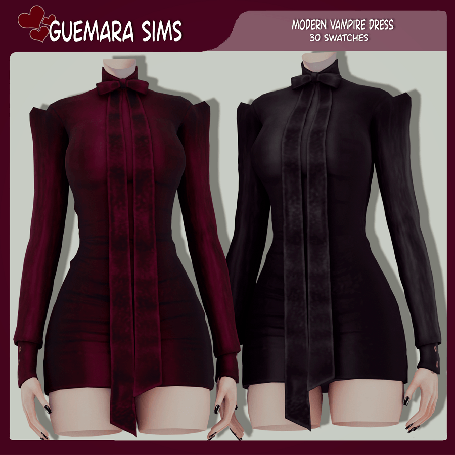 Modern Vampire Dress - Gallery - The Sims 4 Create a Sim - CurseForge