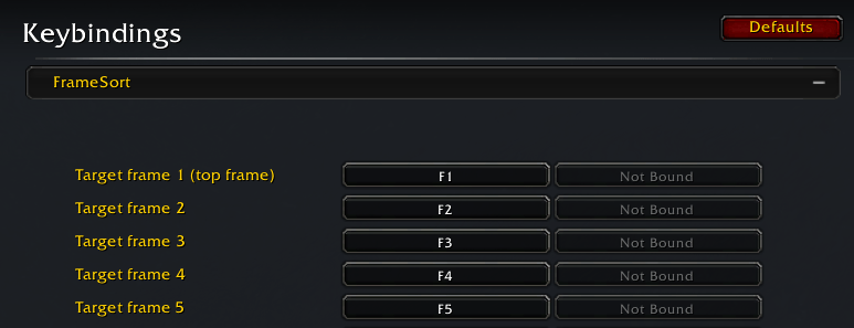 FrameSort - Gallery - World of Warcraft Addons - CurseForge