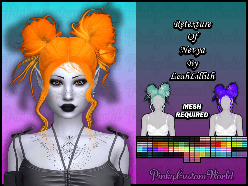 Retexture of Nevya hair by LeahLillith - Gallery - The Sims 4 Create a Sim - CurseForge