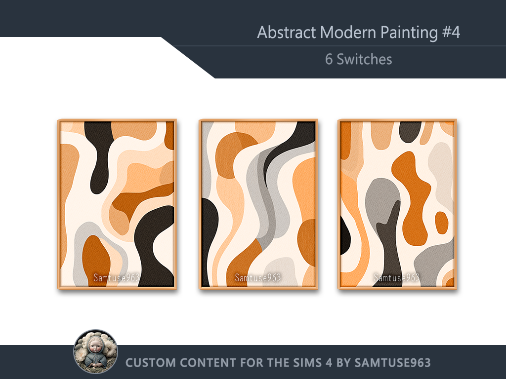 Abstract Modern Painting #4 Sellable Extra A Samtuse963 - The Sims 4 ...