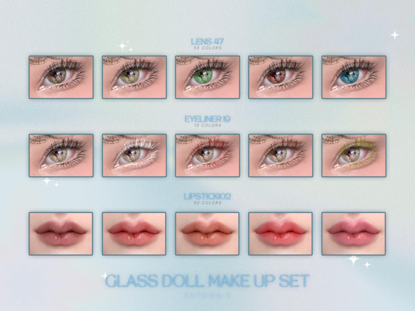 [KAT]Glass doll make up set remake - Gallery - The Sims 4 Create a Sim ...