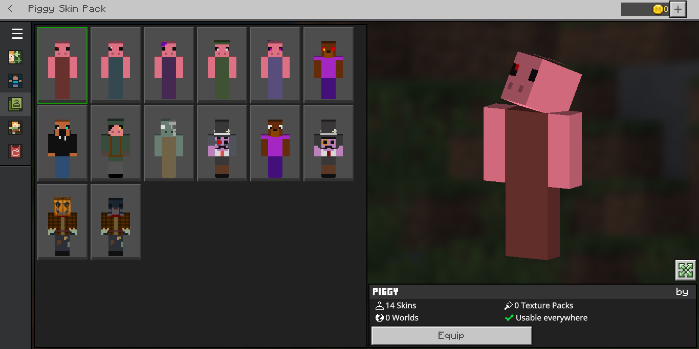 Piggy Skin Pack - Minecraft Bedrock Skins - CurseForge