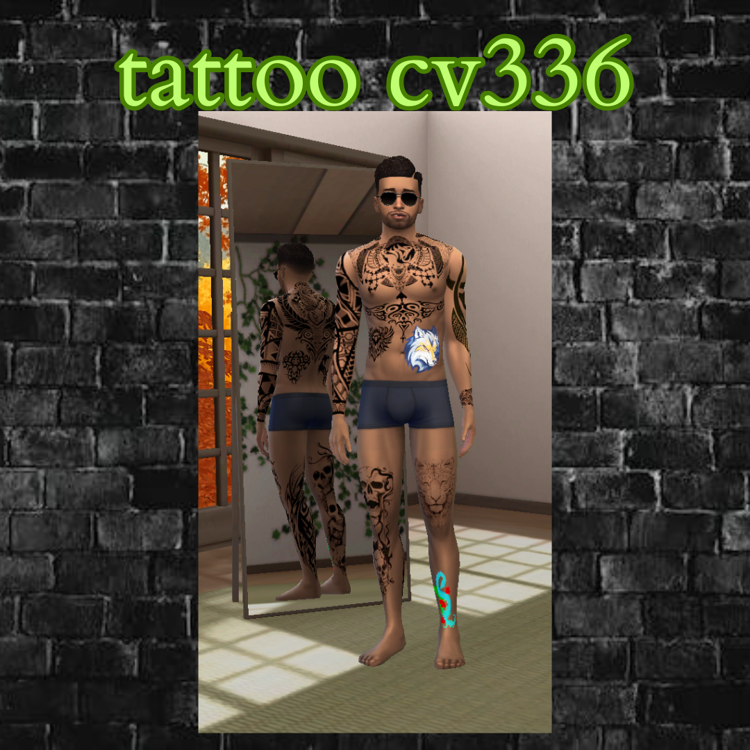 tattoo cv336 full bod ( base game compatible ) - Gallery - The Sims 4 ...