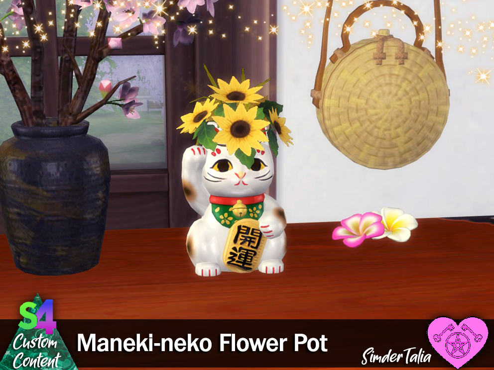 Maneki-neko Flower Pot - Gallery - The Sims 4 Build / Buy - CurseForge