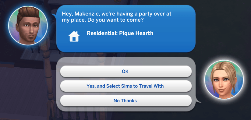 NPC Party Invites - Gallery - The Sims 4 Mods - CurseForge
