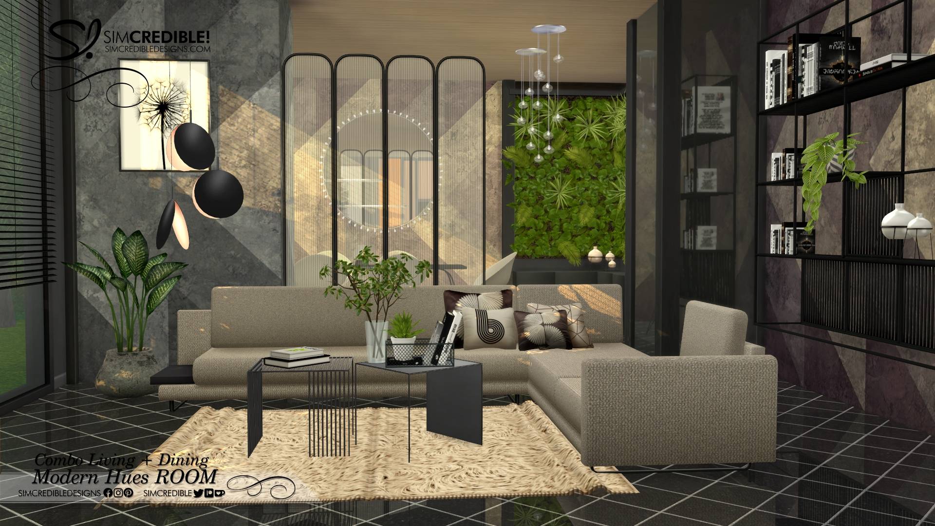 Modern Hues Living and Dining Combo -Room ⋆.ೃ࿔*:･ - Gallery - The Sims ...