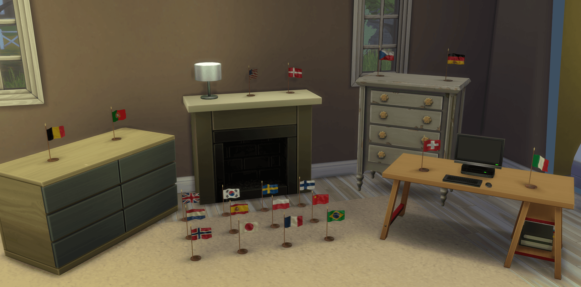 Flags - 20 Countries - Gallery - The Sims 4 Build / Buy - CurseForge