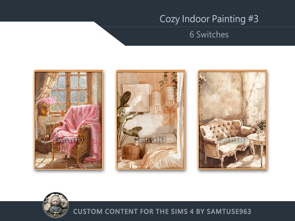Cozy Indoor Painting #3 Sellable Extra A Samtuse963 - The Sims 4 Build ...