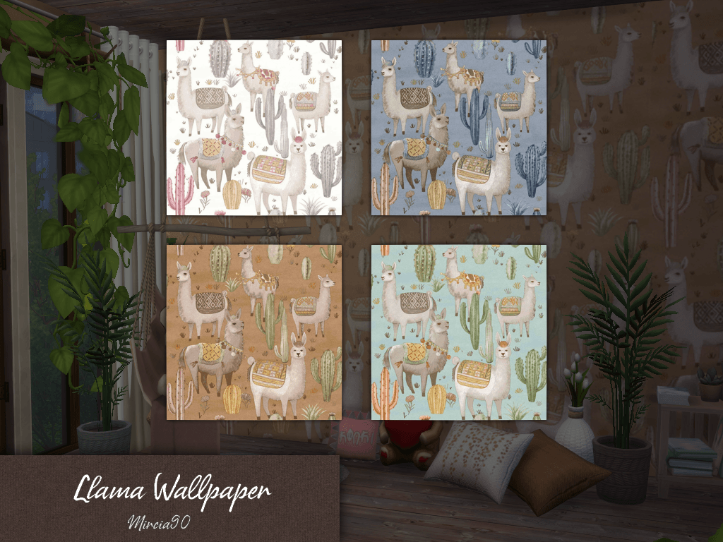 Llama Wallpaper - Gallery - The Sims 4 Build / Buy - CurseForge