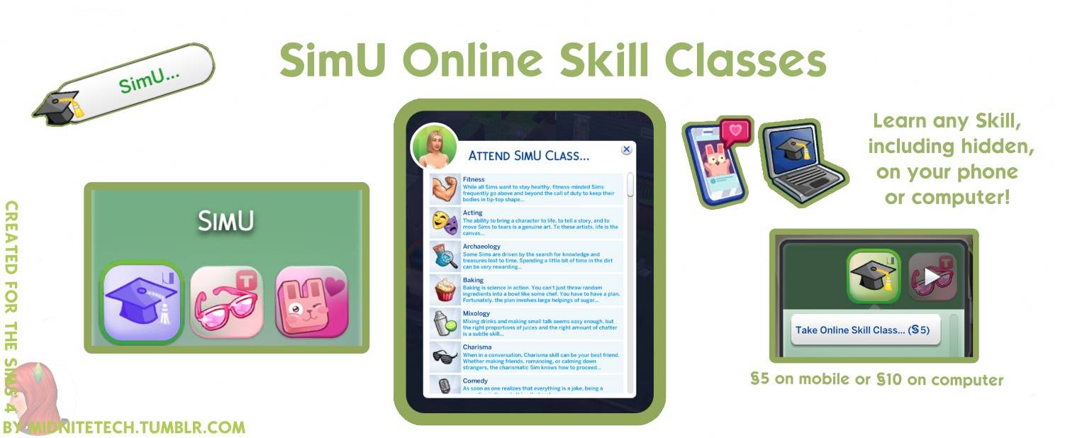 SimU Online Skill Classes - Gallery - The Sims 4 Mods - CurseForge