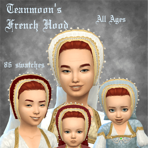 Teanmoon's French Hood for All Ages - Gallery - The Sims 4 Create a Sim ...