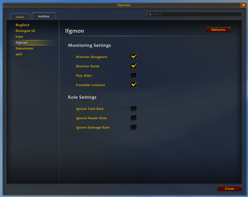 LFG Monitor - Gallery - World of Warcraft Addons - CurseForge
