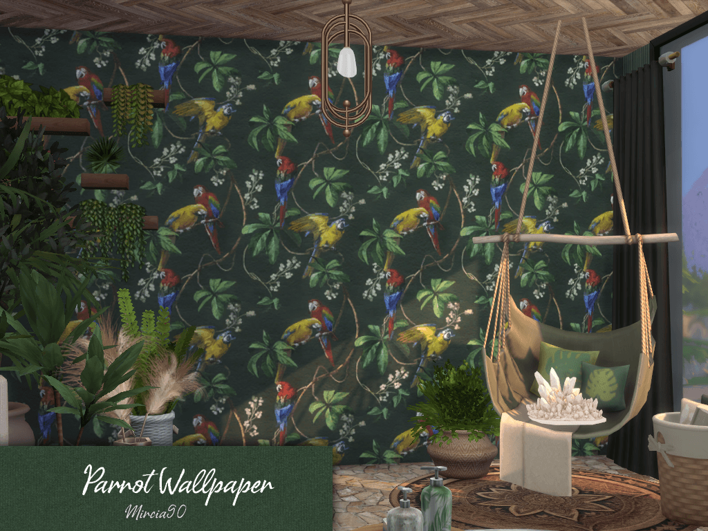 Parrots Wallpaper - Gallery - The Sims 4 Build / Buy - CurseForge