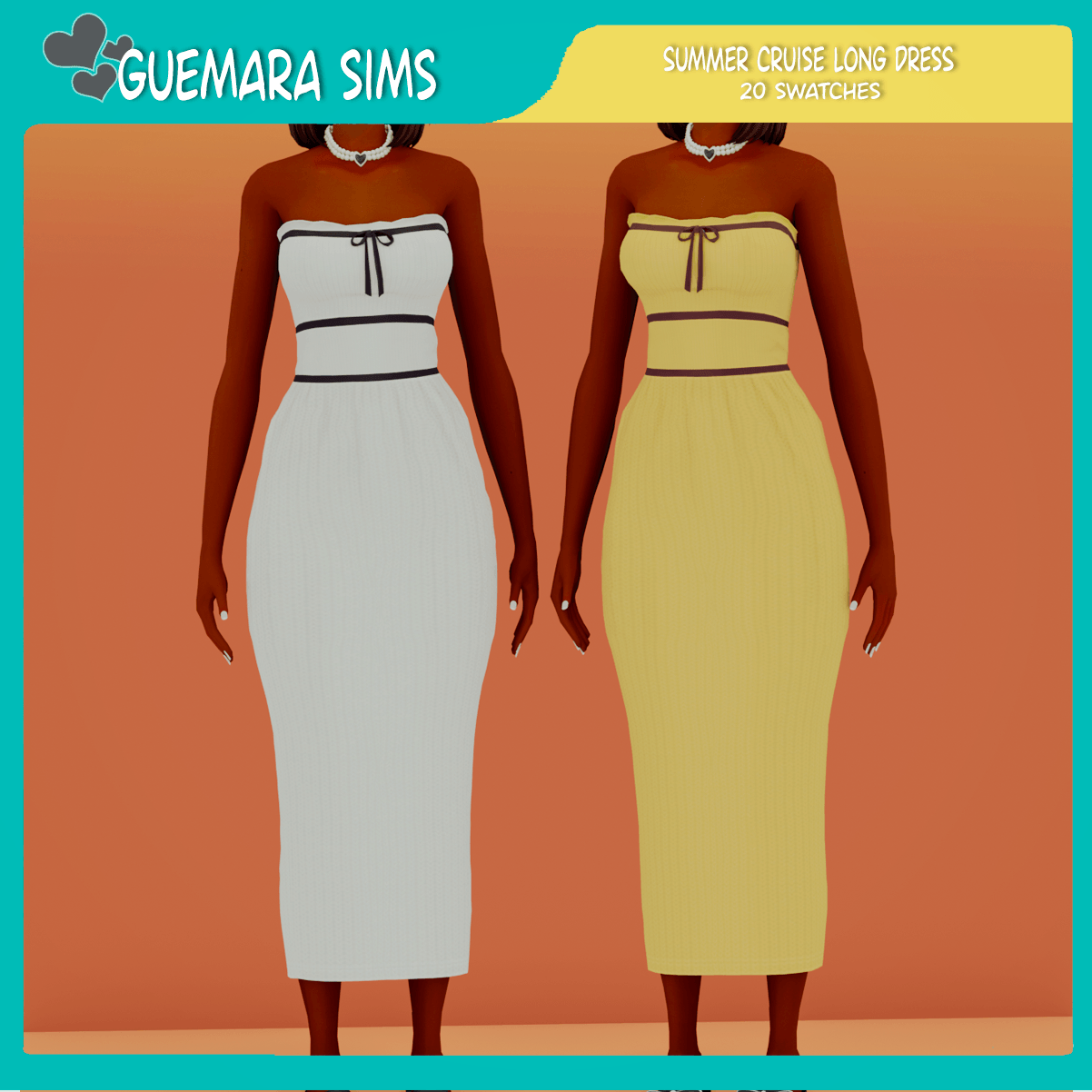 Summer Cruise long dress - Gallery - The Sims 4 Create a Sim - CurseForge