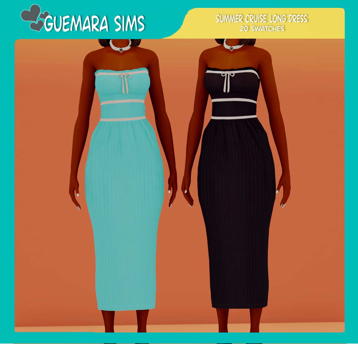 Summer Cruise long dress - Gallery - The Sims 4 Create a Sim - CurseForge