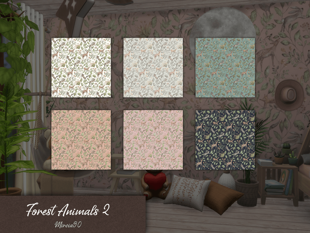 Wallpaper Forest Animals #2 - Gallery - The Sims 4 Build / Buy - CurseForge